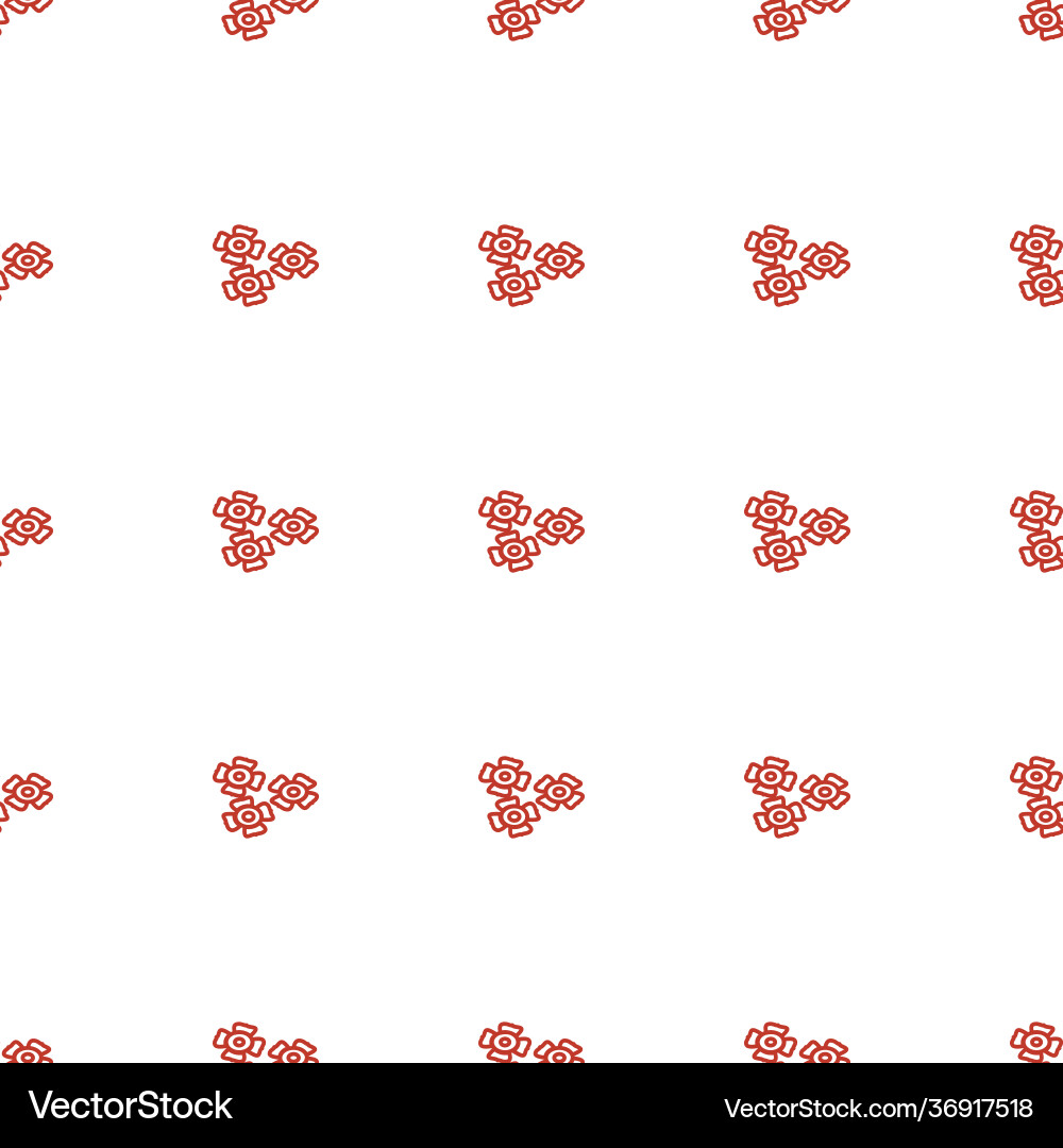 Flower icon pattern seamless white background Vector Image