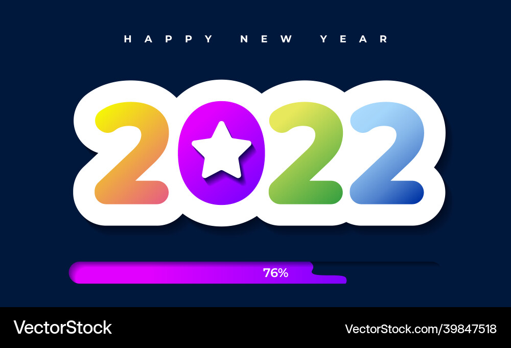 Happy new year greetings card background Vector Image