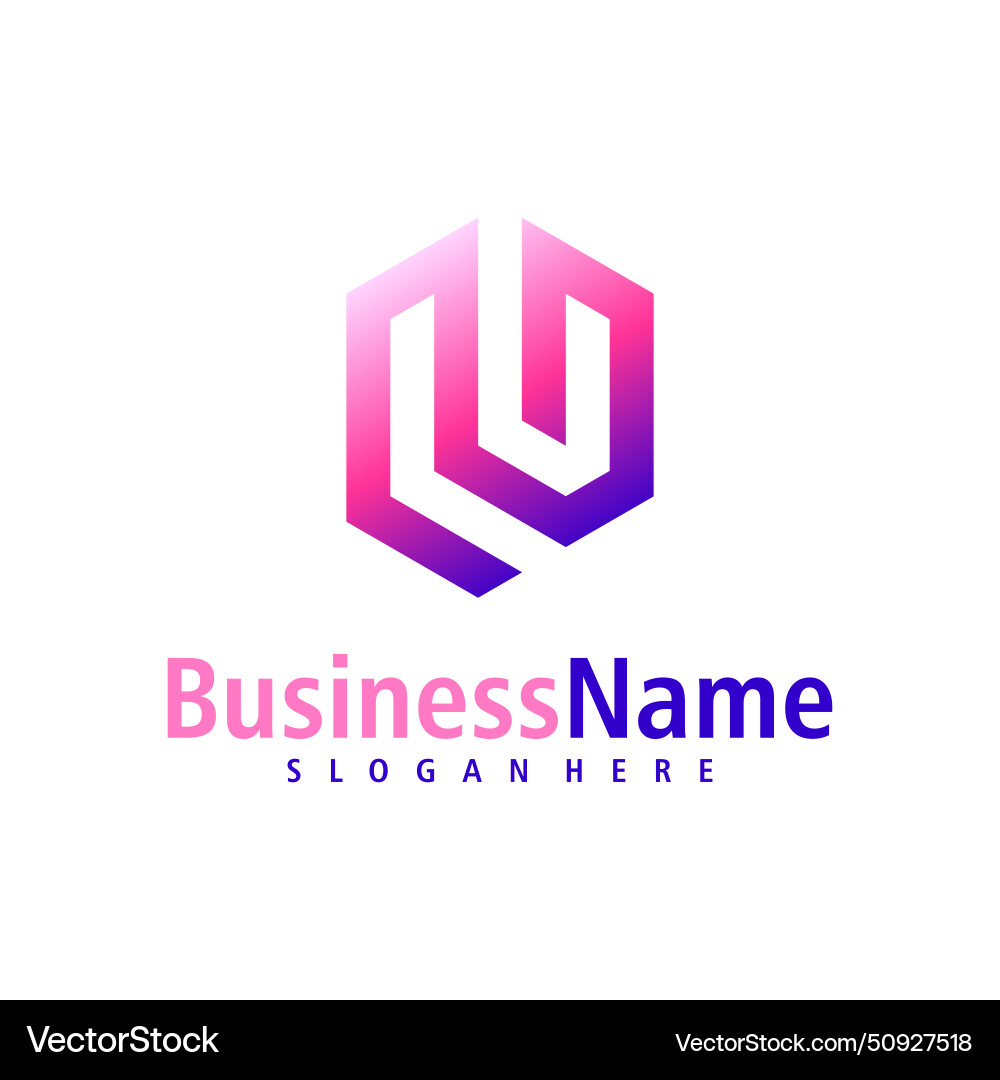 Letter u logo design creative initial Royalty Free Vector