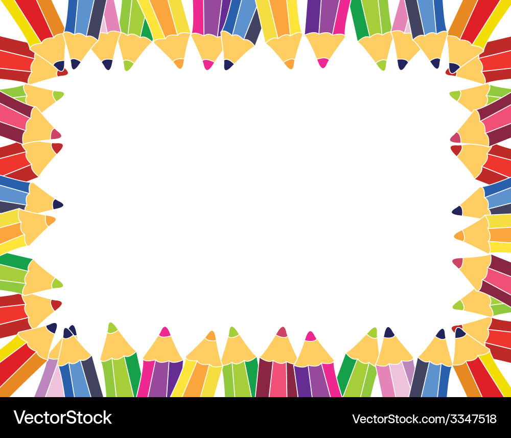 Pencil frame Royalty Free Vector Image - VectorStock