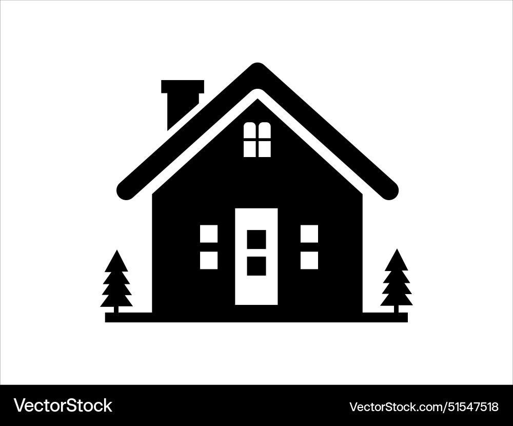 Simple house logo design Royalty Free Vector Image