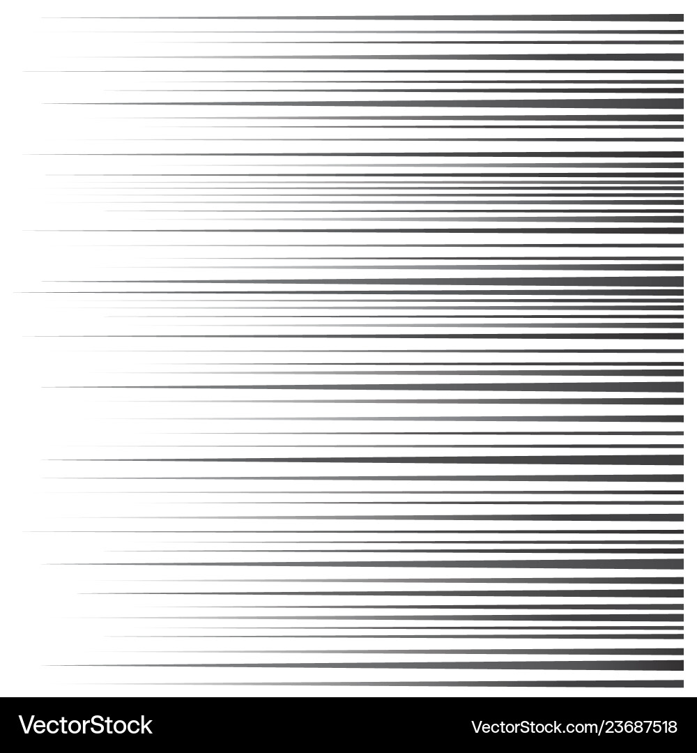 Speed line set horizontal motion effect flying Vector Image