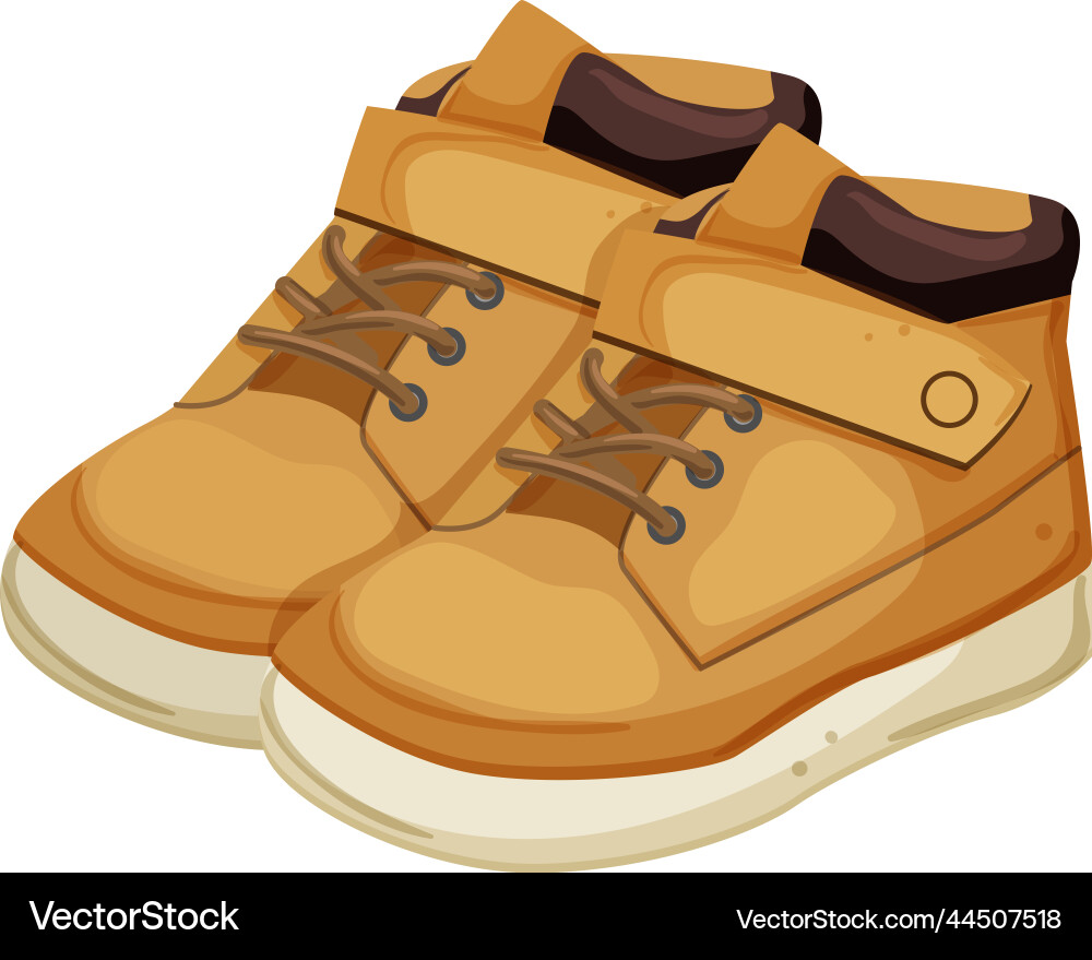 Style kid shoes cartoon Royalty Free Vector Image