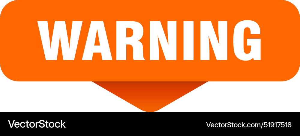 Warning sticker warning sign on transparent Vector Image