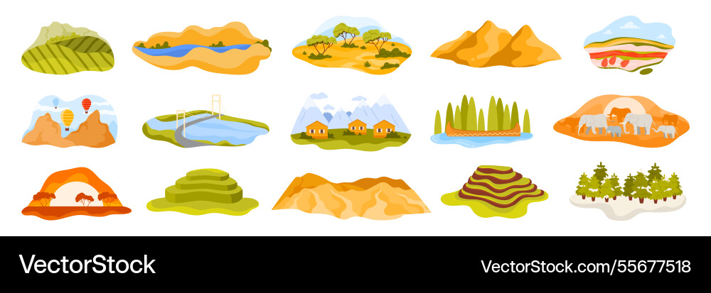 World Landscapes & Landmarks Royalty Free Vector Image