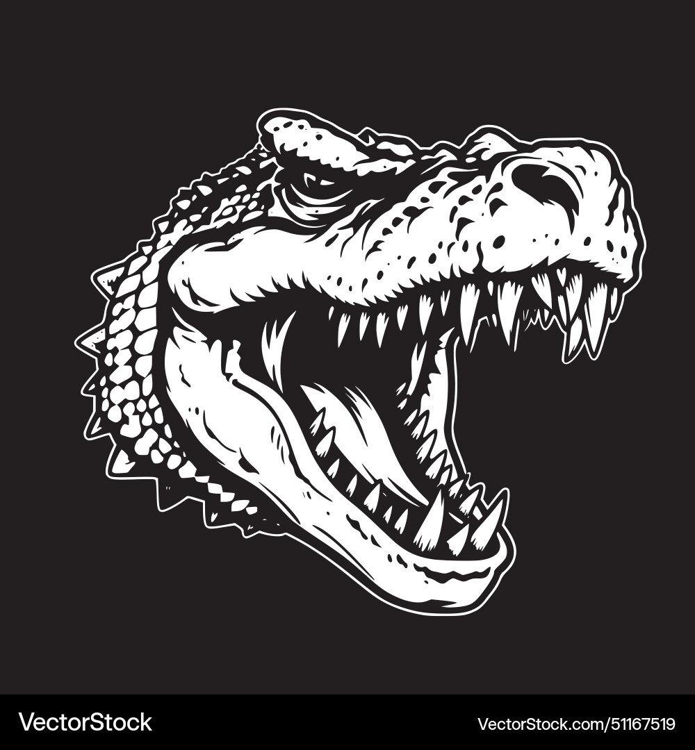 Alligator - minimalist and flat logo Royalty Free Vector