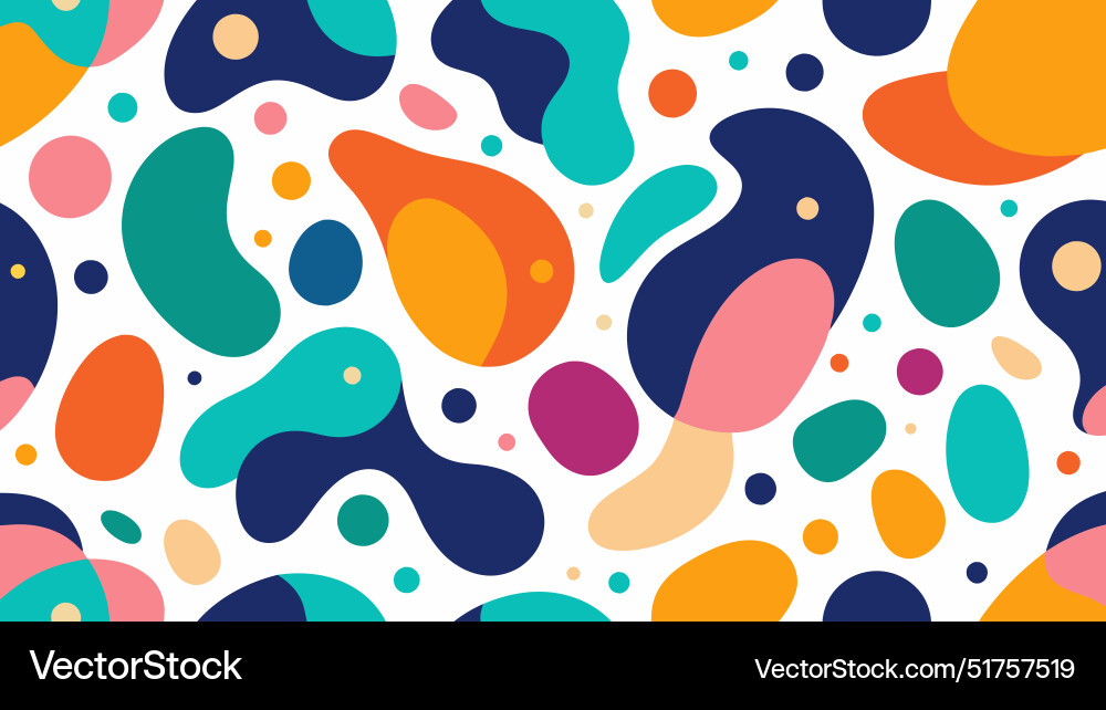Colorful abstract organic shape seamless creative Vector Image
