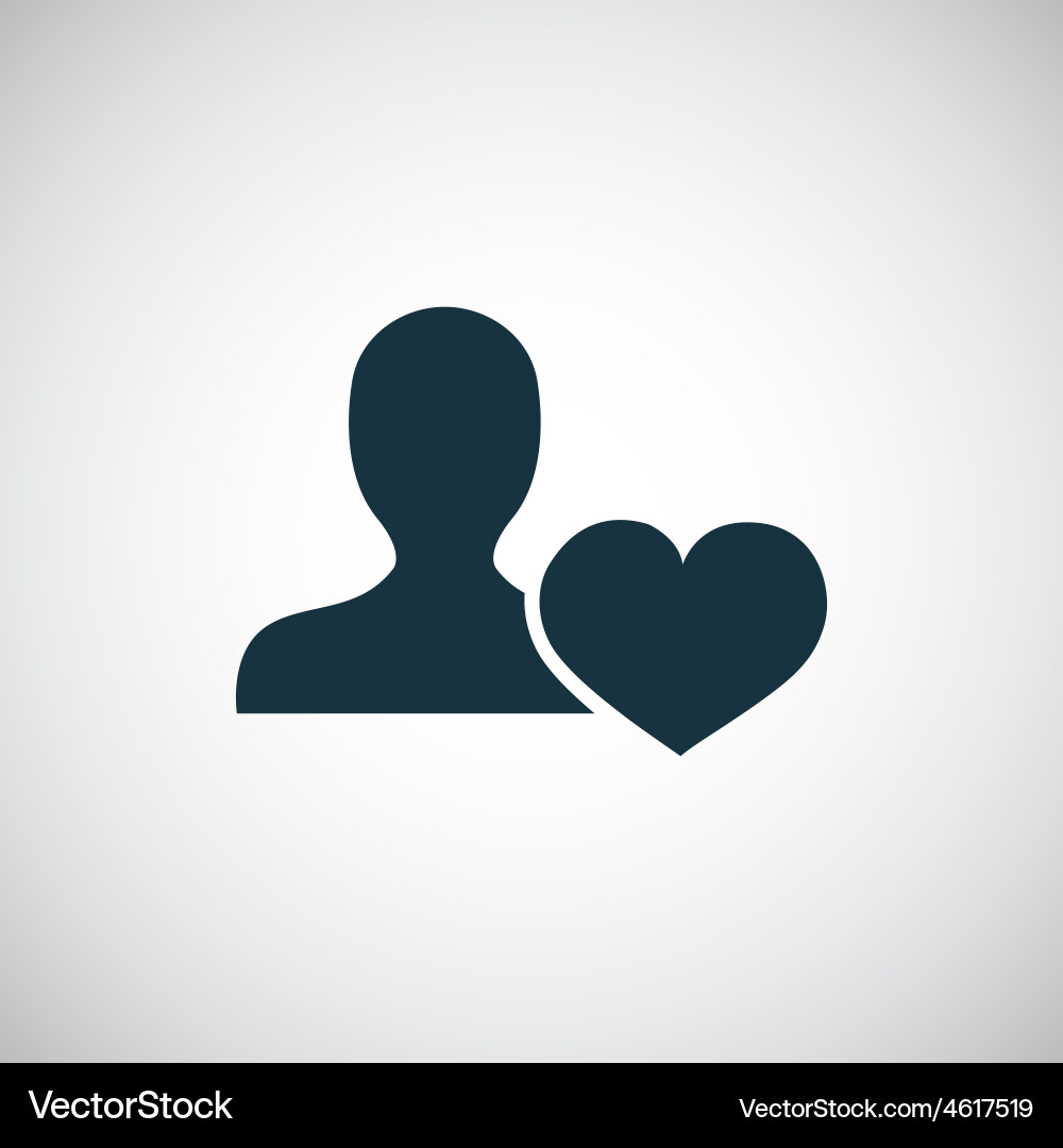 Heart profile icon Royalty Free Vector Image - VectorStock