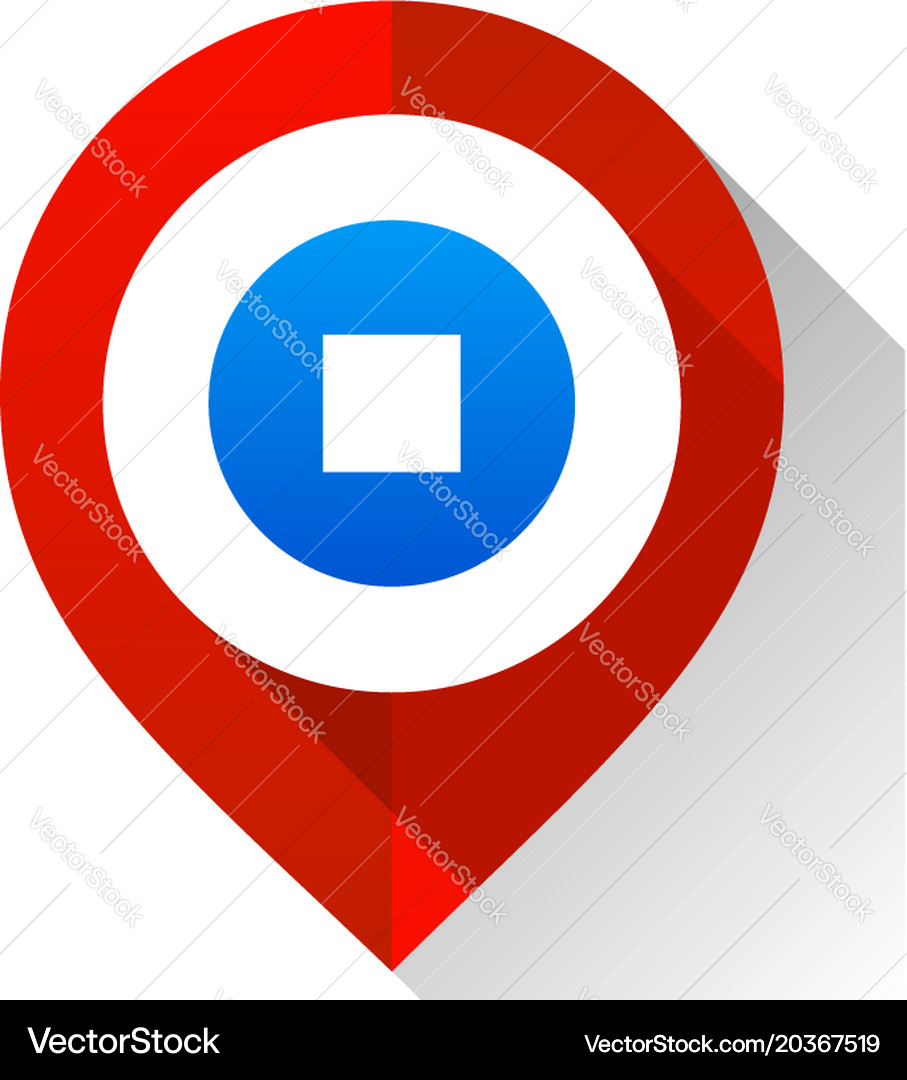 Landkarte Pin Rot Lizenzfreies Vektorbild - VectorStock