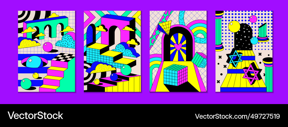 Psychedelic trippy retro element surreal Vector Image