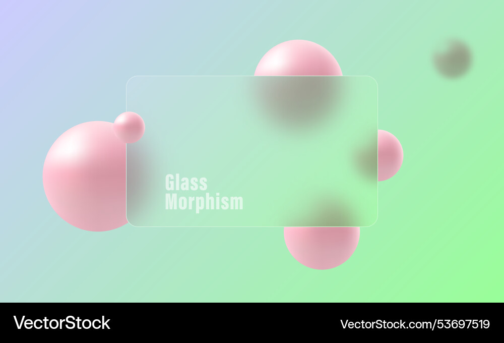 Transparent horizontal presentation screen Vector Image
