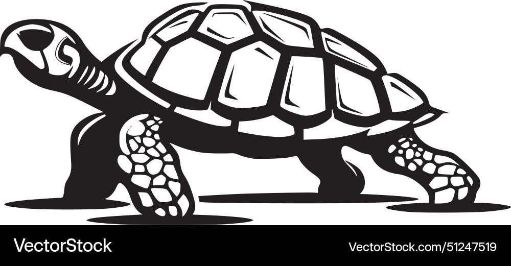 Turtle - minimalist and simple silhouette Vector Image
