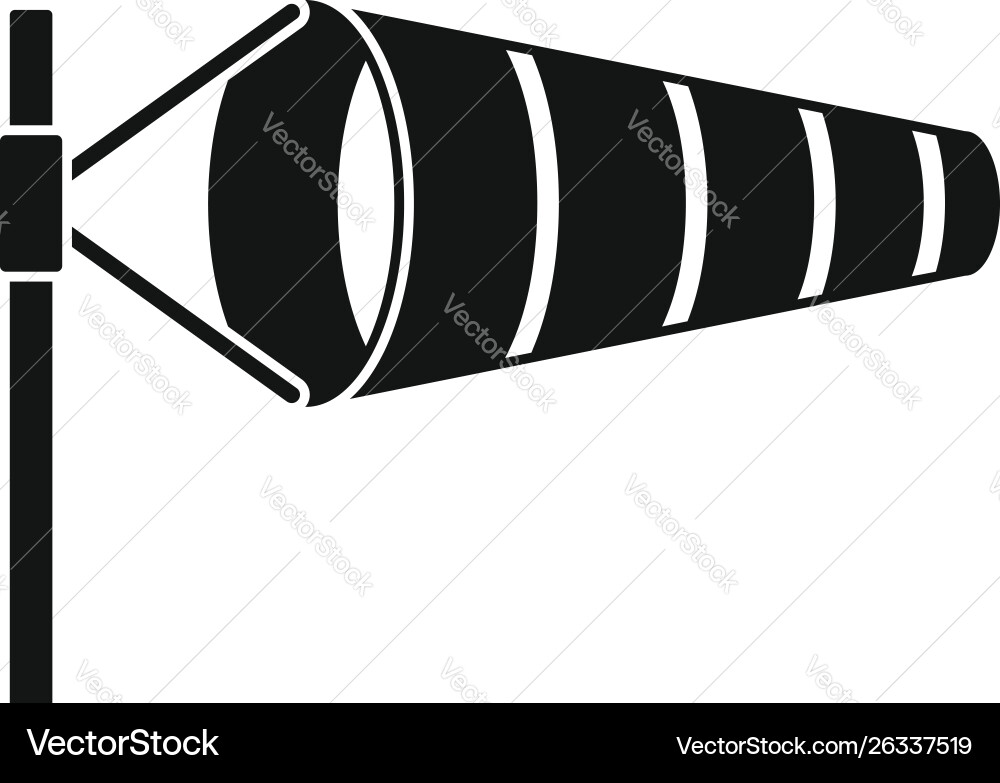 Wind direction icon simple style Royalty Free Vector Image