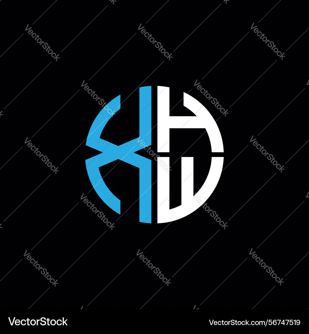 Xhw logo icon monogram letter Royalty Free Vector Image