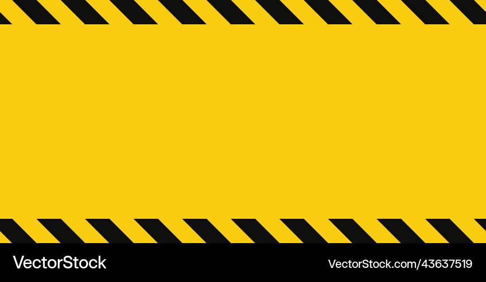 Yellow & Black Warning Border Royalty Free Vector Image