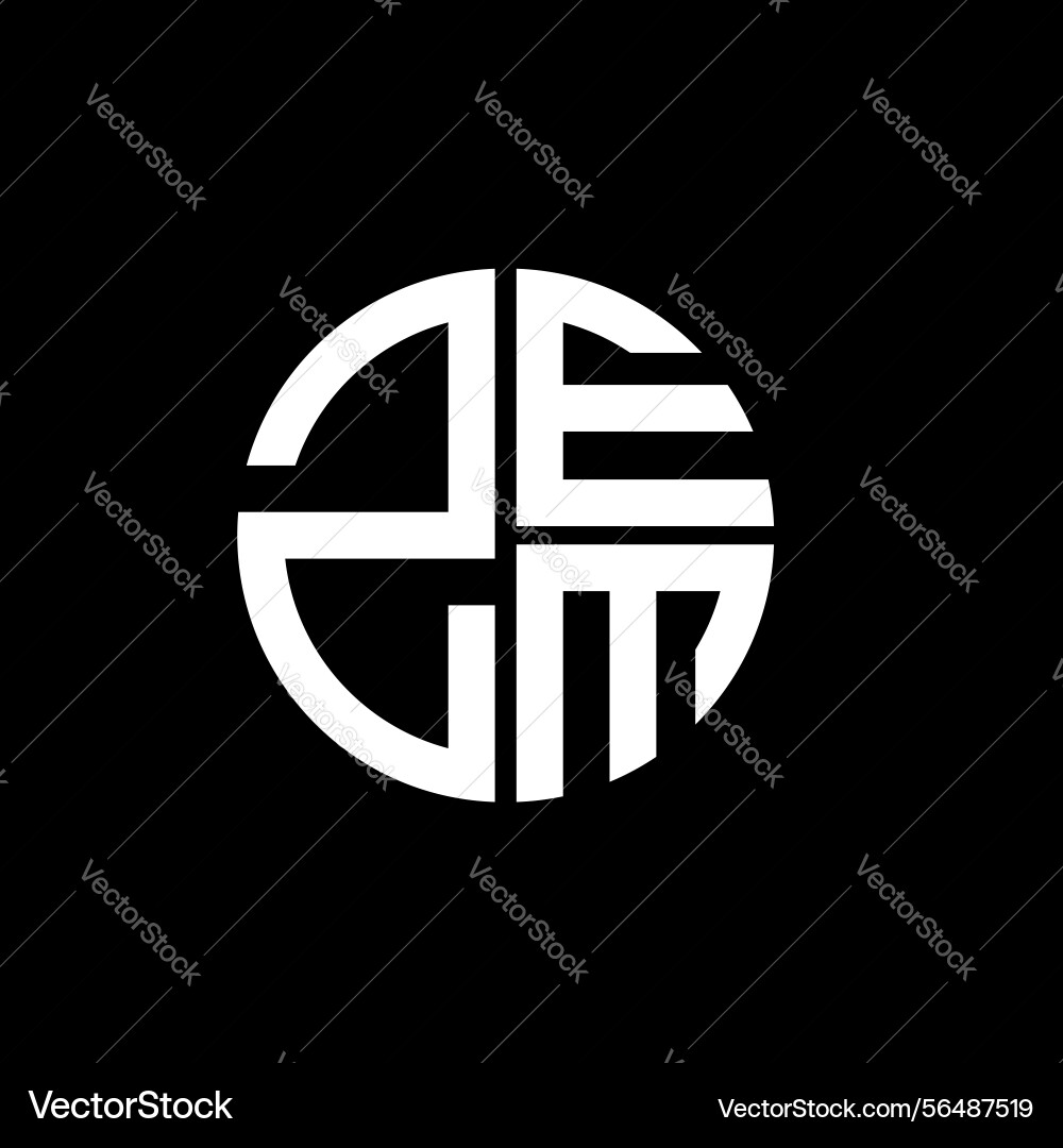 Zem logo icon monogram zemletter Royalty Free Vector Image