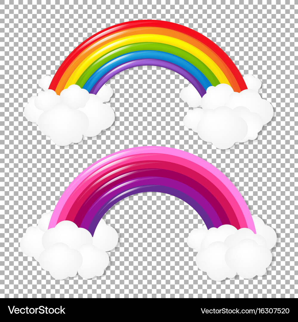 Colorful rainbow set Royalty Free Vector Image