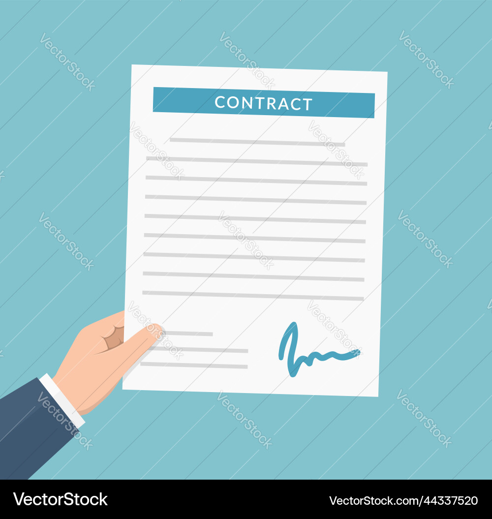 Contract Royalty Free Vector Image - VectorStock