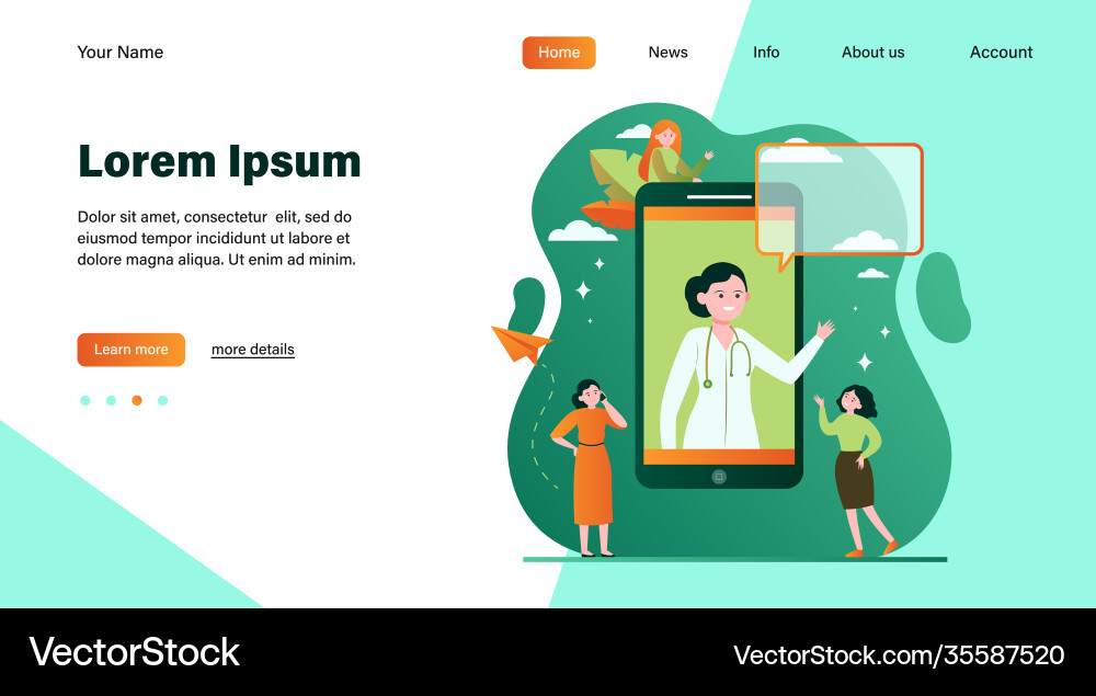 Doctor consultation online Royalty Free Vector Image