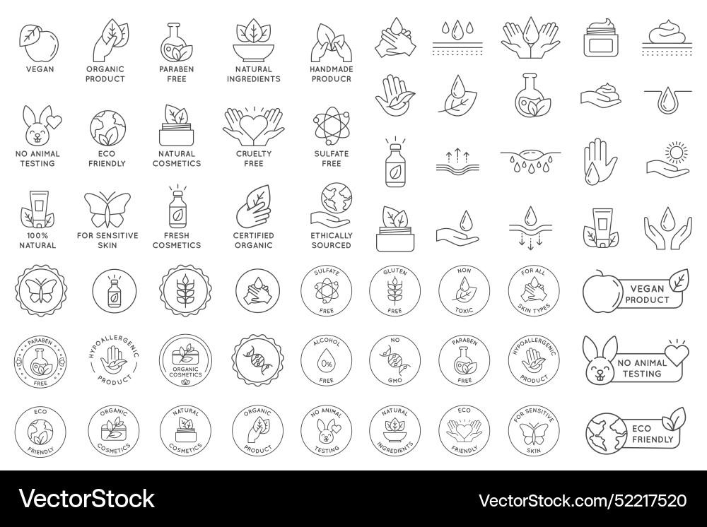 Eco cosmetics icon organic natural products Vector Image