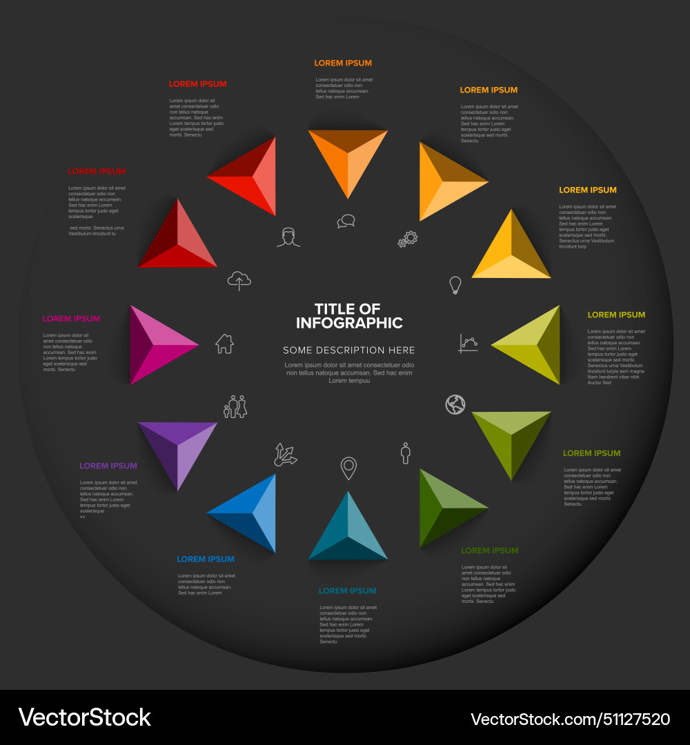 Full year timeline template made from rainbow Vector Image Full year timeline template made from rainbow Vector Image
