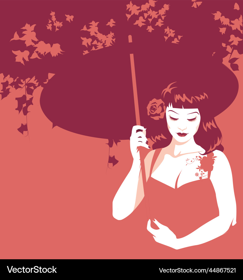 Beautiful girl combed and dressed in retro pinup Vector Image