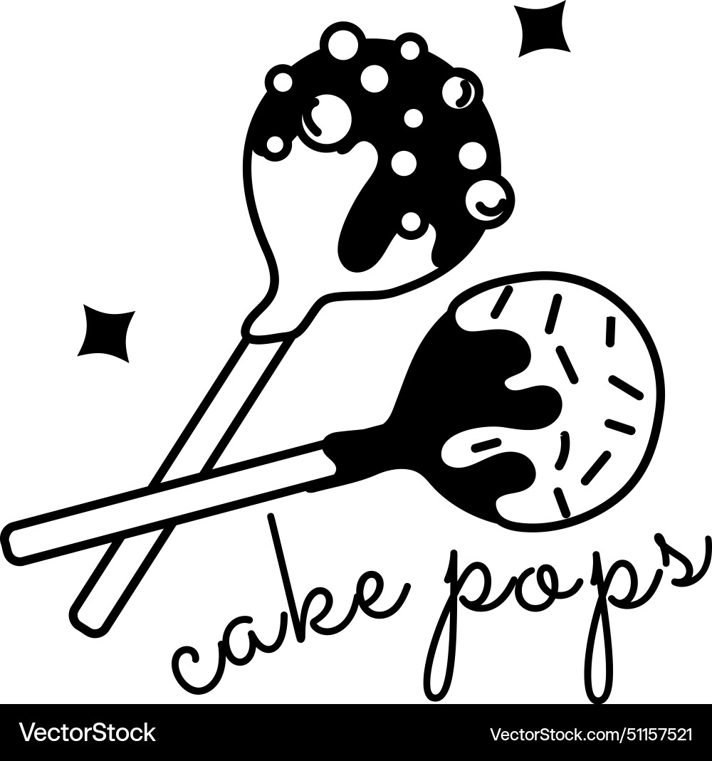 Cake pops Royalty Free Vector Image - VectorStock