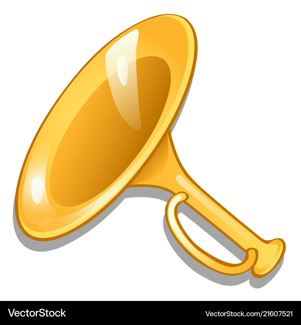 Cartoon bugle isolated on a white background Vector Image