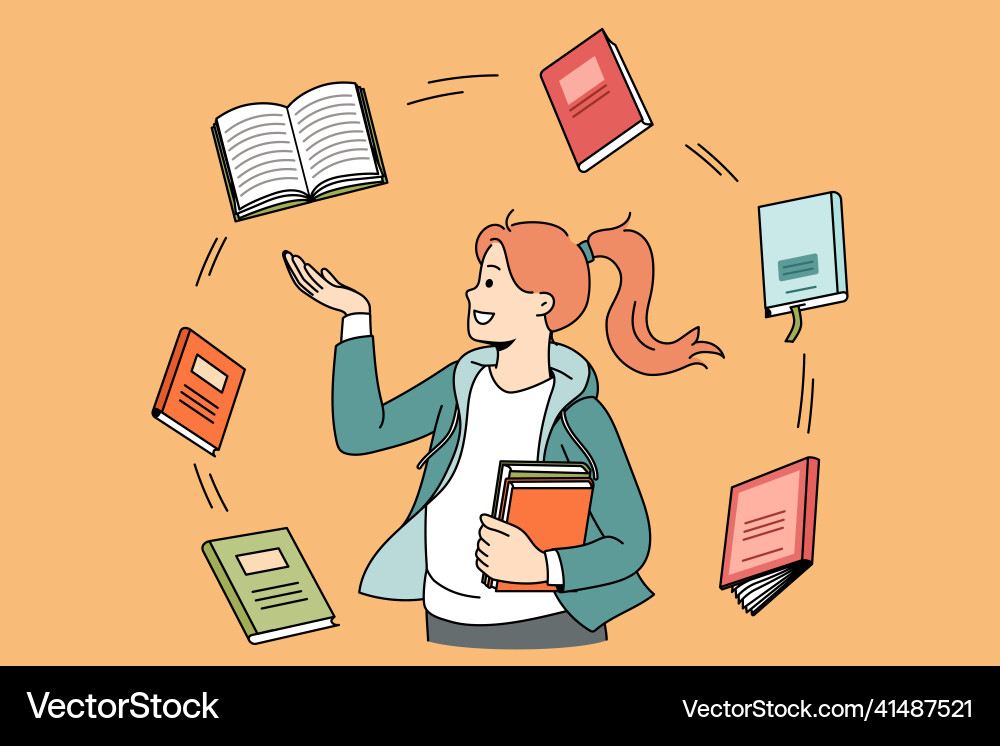 Education and reading books concept Royalty Free Vector