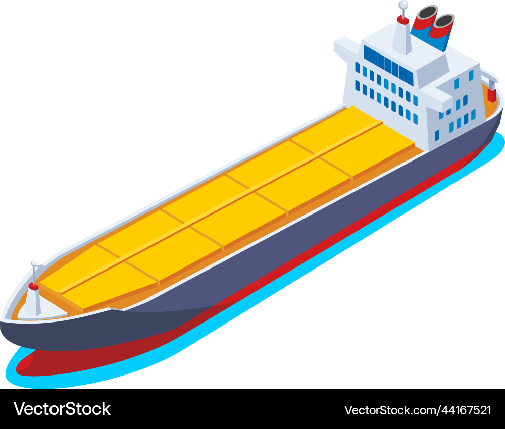 Isometric ship Royalty Free Vector Image - VectorStock