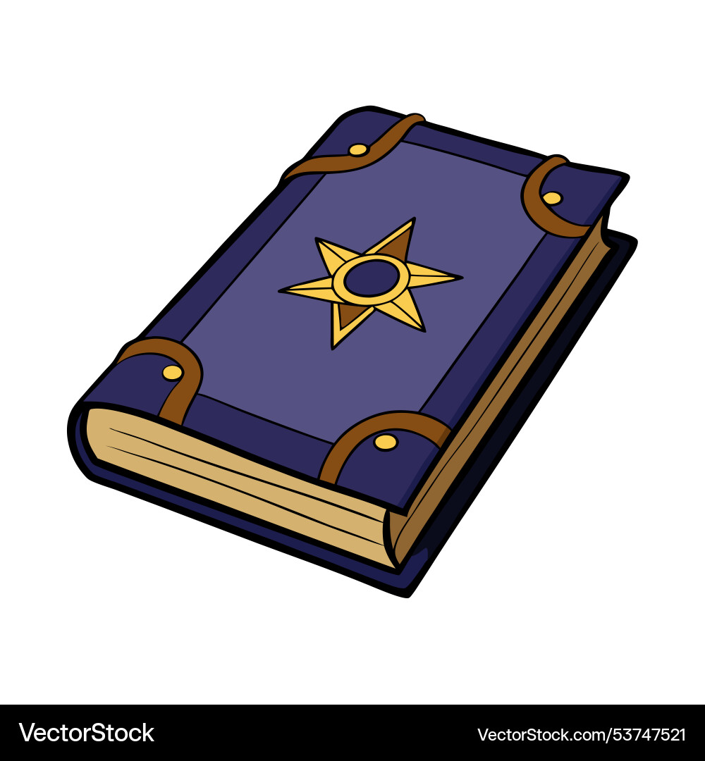 Magic old book of witchcraft dark fantasy Vector Image