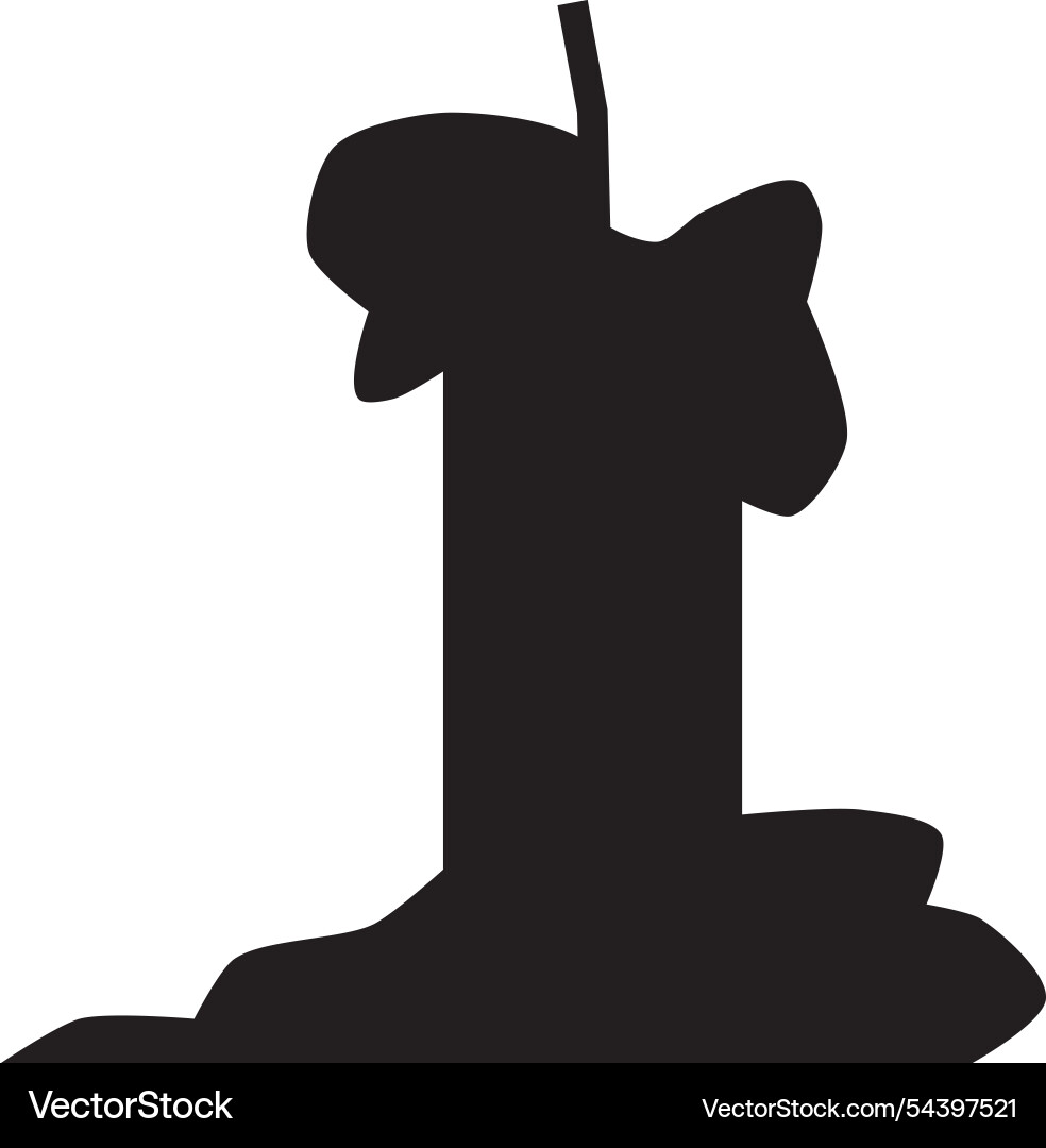 Melted wax pooling around the base of a candle Vector Image