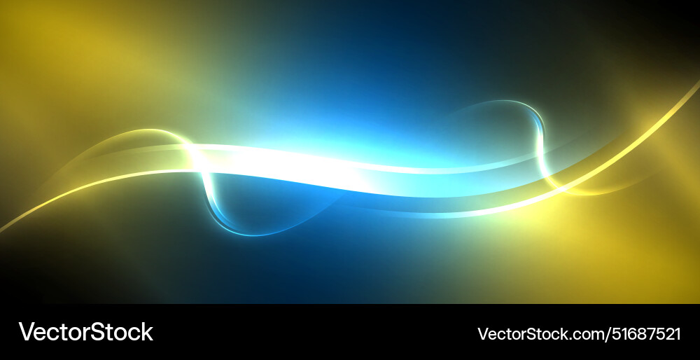 Neon glowing circle rays light round lines Vector Image