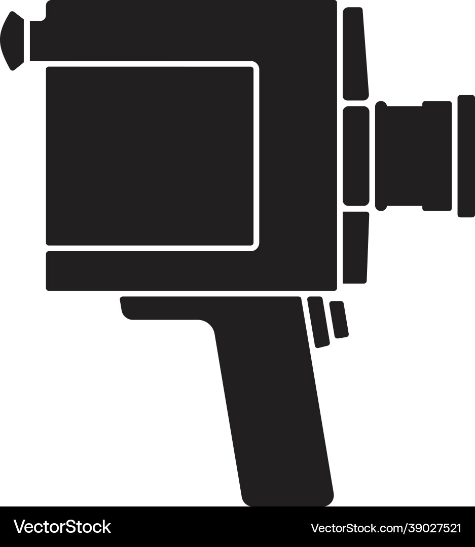 Vintage movie camera Royalty Free Vector Image