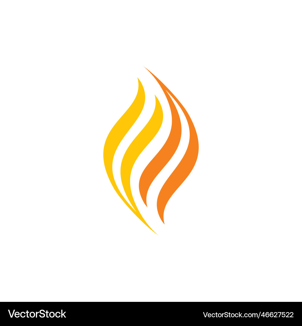 Flame fire icon logo Royalty Free Vector Image