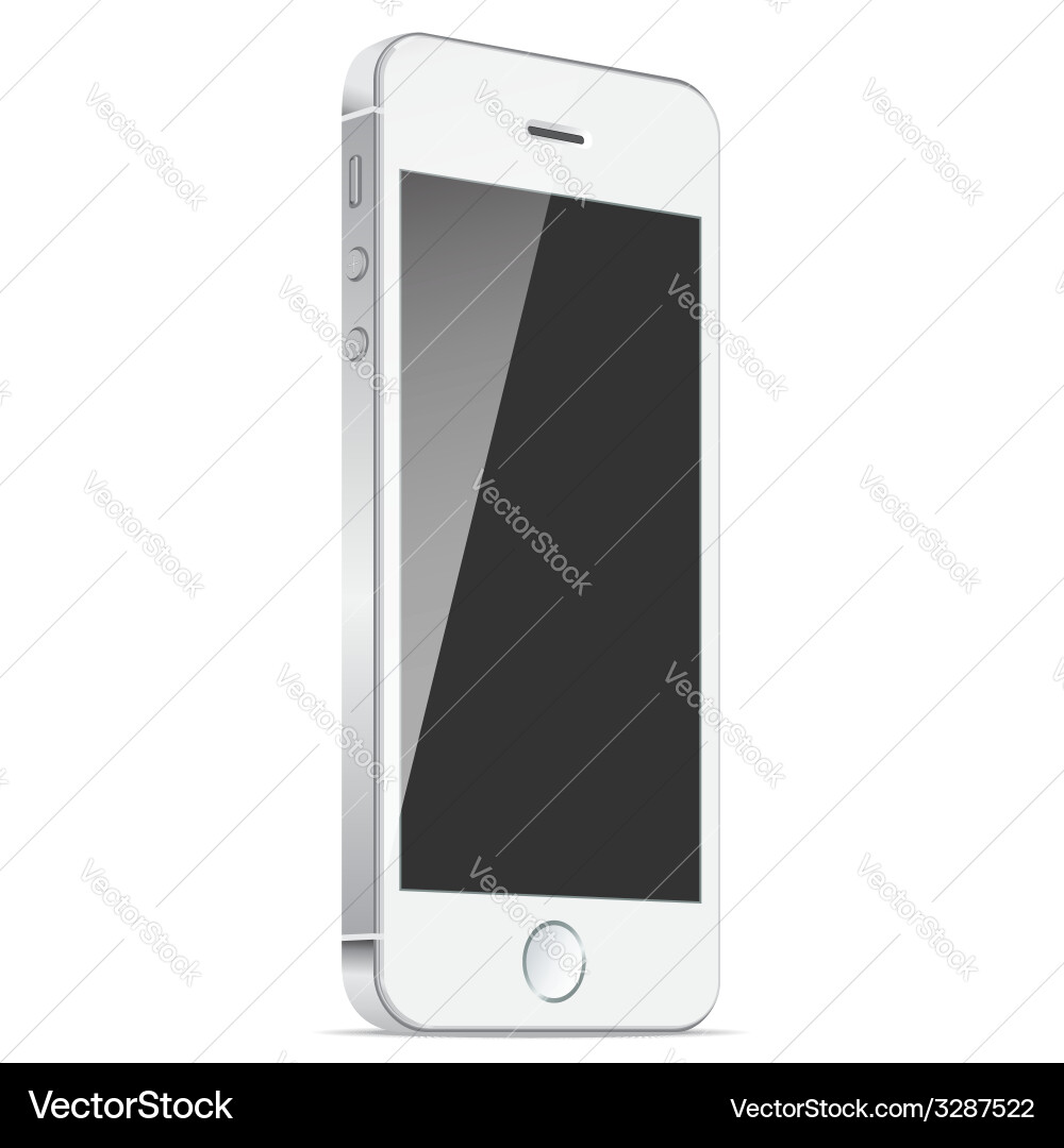 Realistic white mobile apple iphone 5s or 6 plus Vector Image