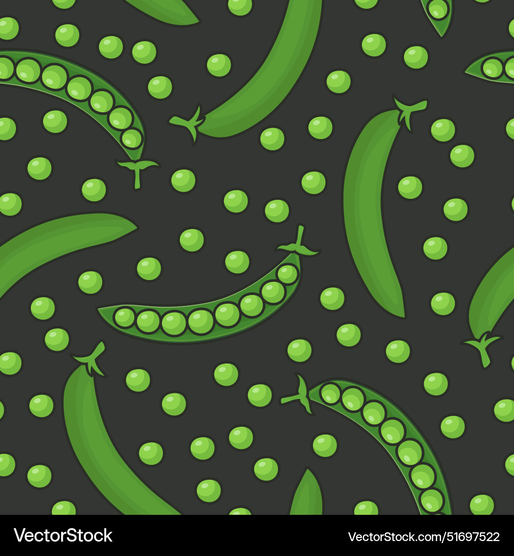 Seamless pattern with flat cartoon green Vector Image