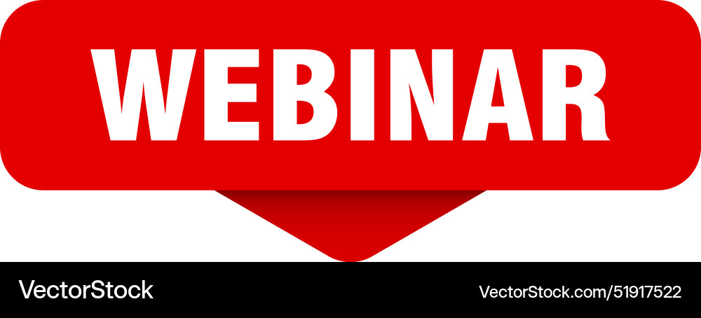 Webinar sticker sign on transparent Royalty Free Vector