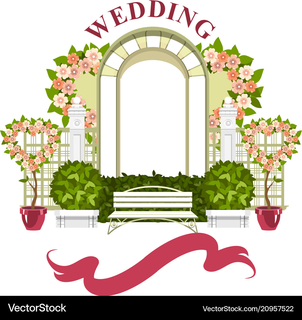 Wedding arch Royalty Free Vector Image - VectorStock
