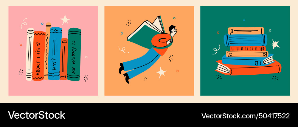 World book day graphics - week events modern Vector Image