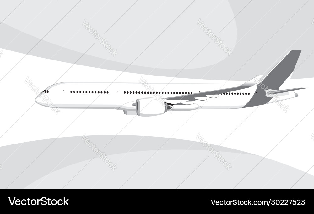 Airbus a350-800 Royalty Free Vector Image - VectorStock
