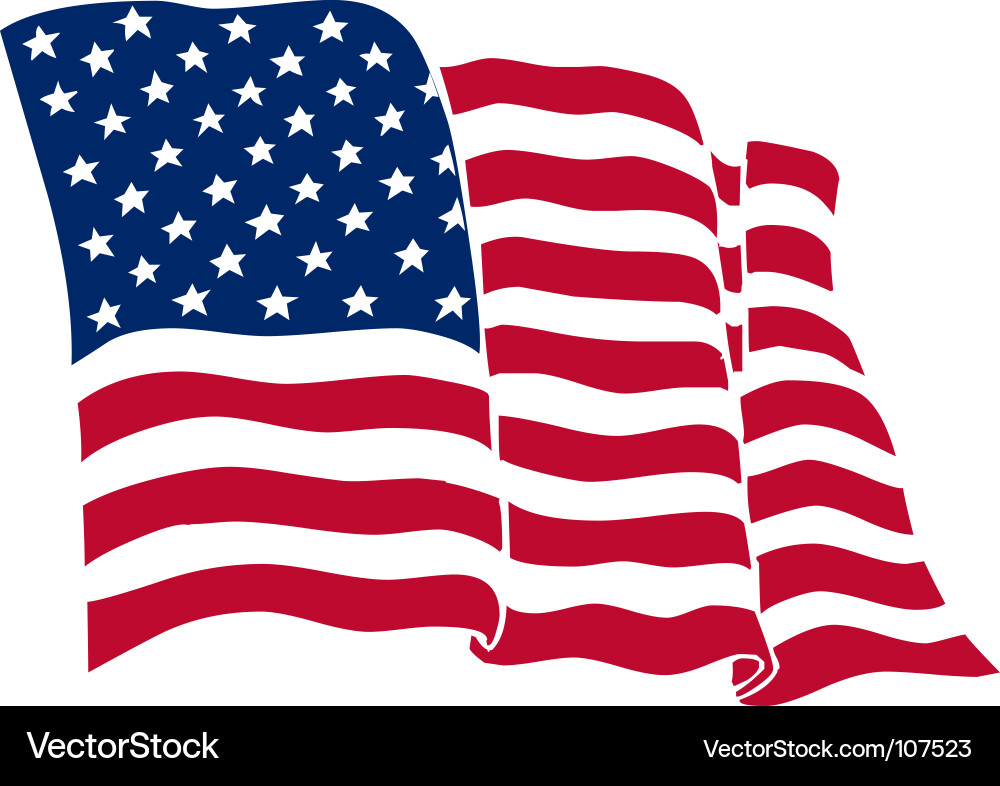 American flag Royalty Free Vector Image - VectorStock
