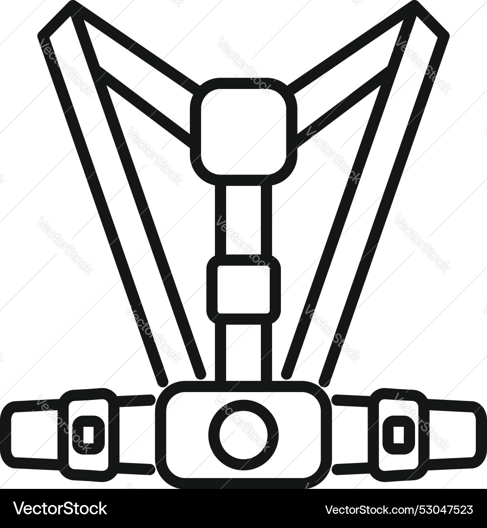 Baby harness icon representing safety Royalty Free Vector