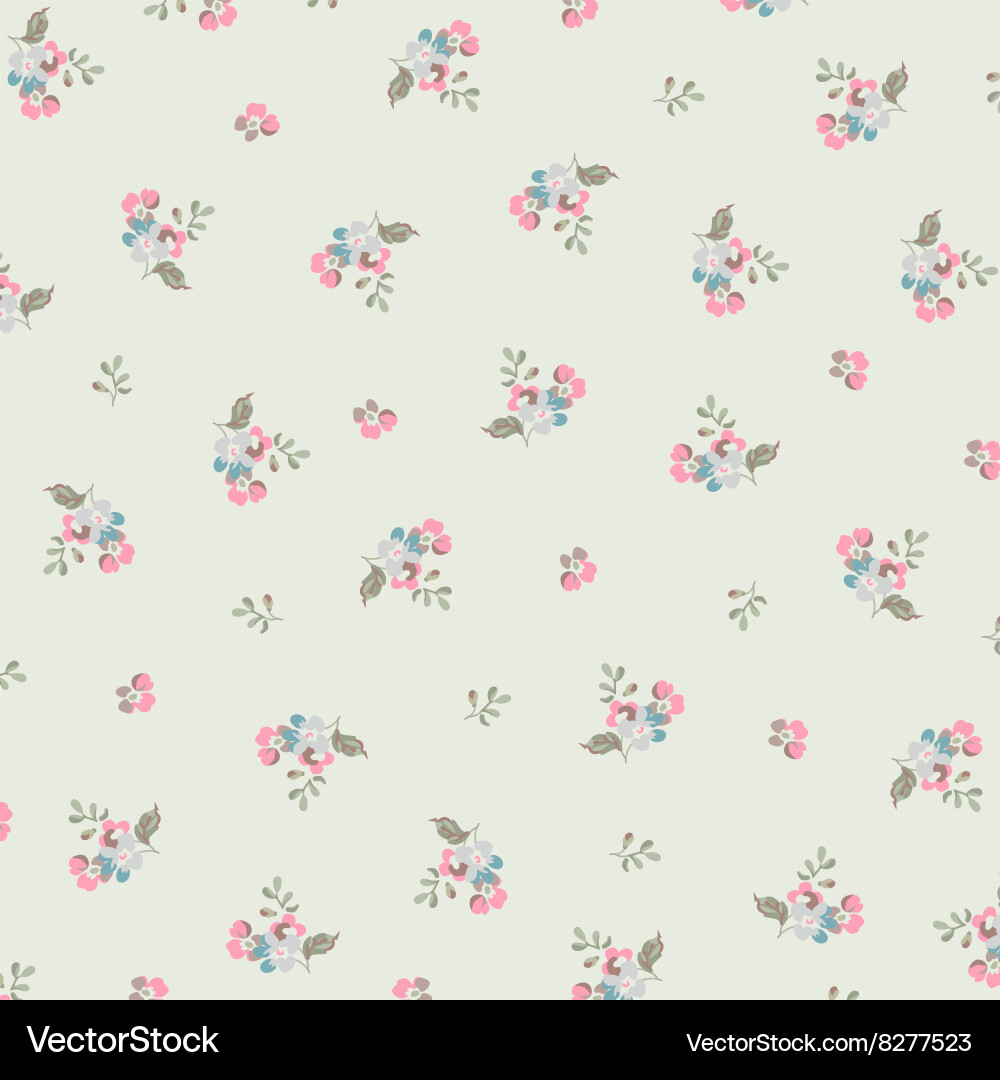 Beautiful floral pattern with small flowers Vector Image
