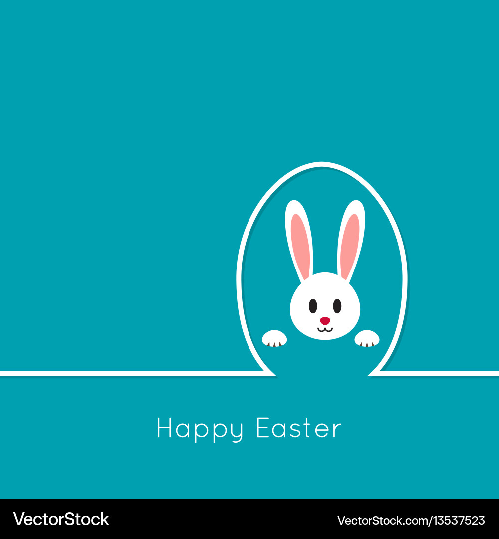 Easter Bunny Card Royalty Free Vector Image - VectorStock