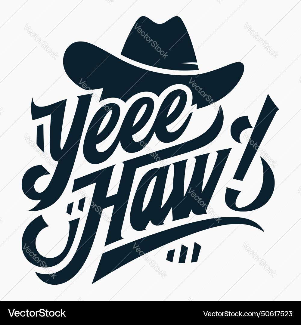 Heehaw cowboy t-shirt Royalty Free Vector Image