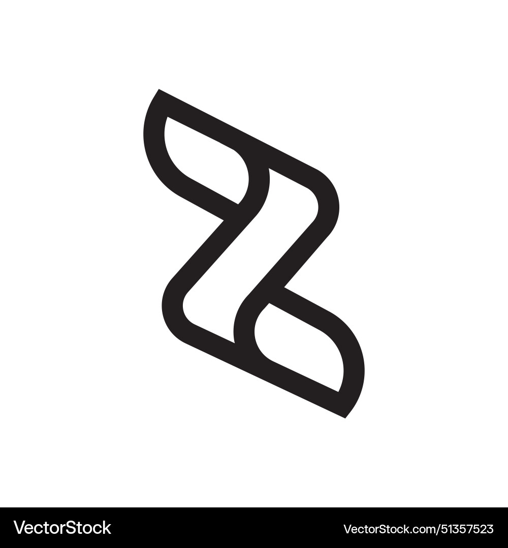 Letter z creative shapes alphabet modern monogram Vector Image