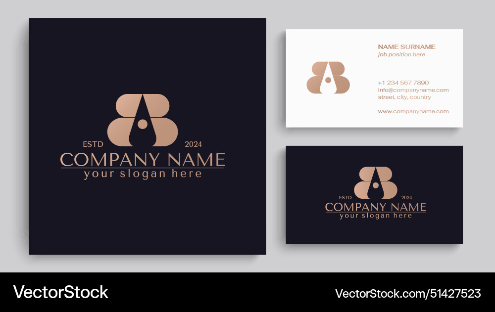 Logo ab letter template elements personal Vector Image