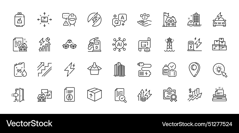 Electricity consumption entrance and parcel Vector Image