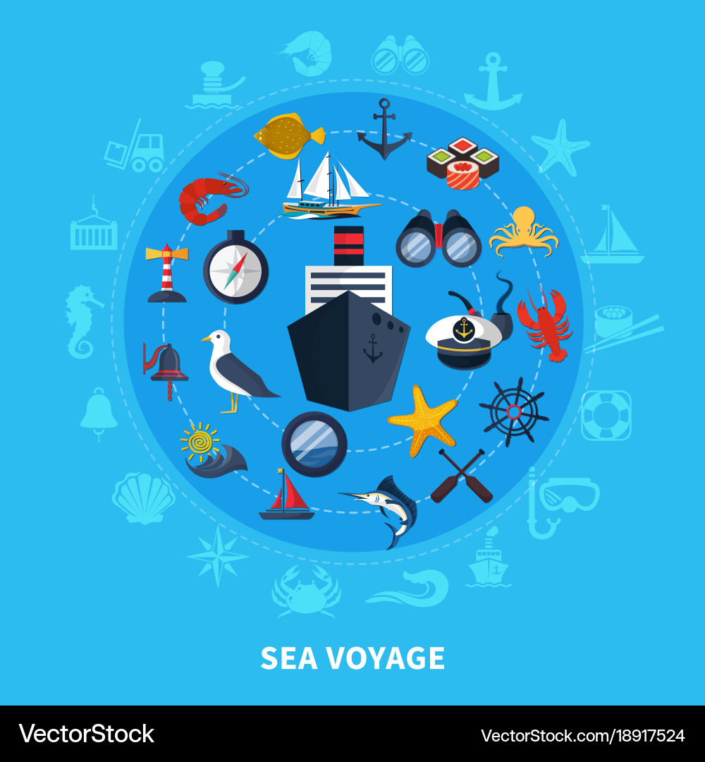 Nautical concept Royalty Free Vector Image - VectorStock